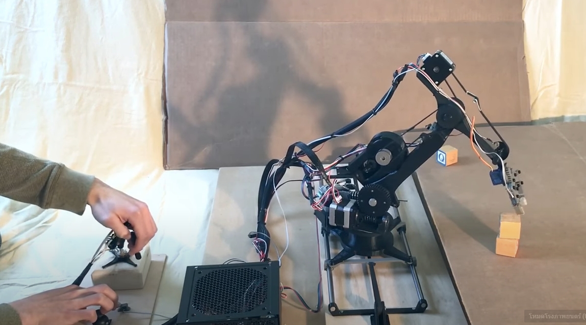 NEMA-17 5-Axis Arduino Robot Arm แขนโรบอท 5 แกน พร้อมชุดควบคุมด้วยมือ - DIY of Things