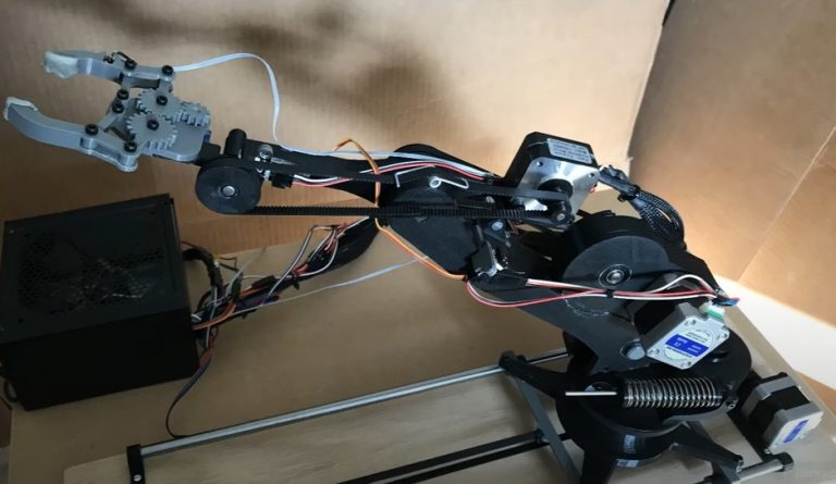 NEMA-17 5-Axis Arduino Robot Arm แขนโรบอท 5 แกน พร้อมชุดควบคุมด้วยมือ - DIY of Things